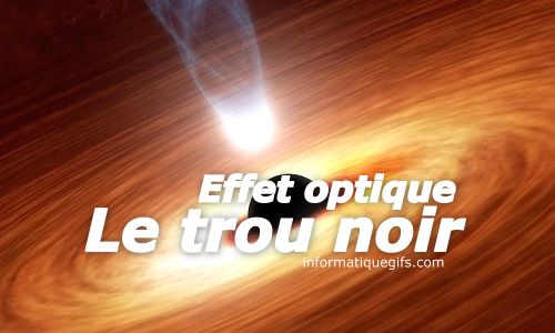 Photo trou noir image illusion optique, fixe le centre