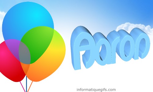 Gif prenom Aaron origine 3d image Aaron