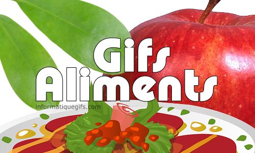 GIF aliment, fromage et salade, Gifs aliments et gateau