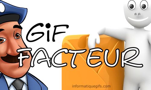 Image Gif facteur, gifs facteur courrier et lettre