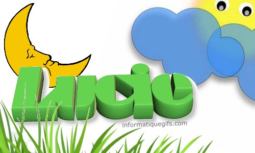 Gifs lucie prenom feminin - Images prenoms animes Lucie