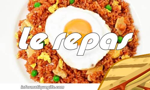 Gif repas du midi ou du soir, Gifs repas image plat